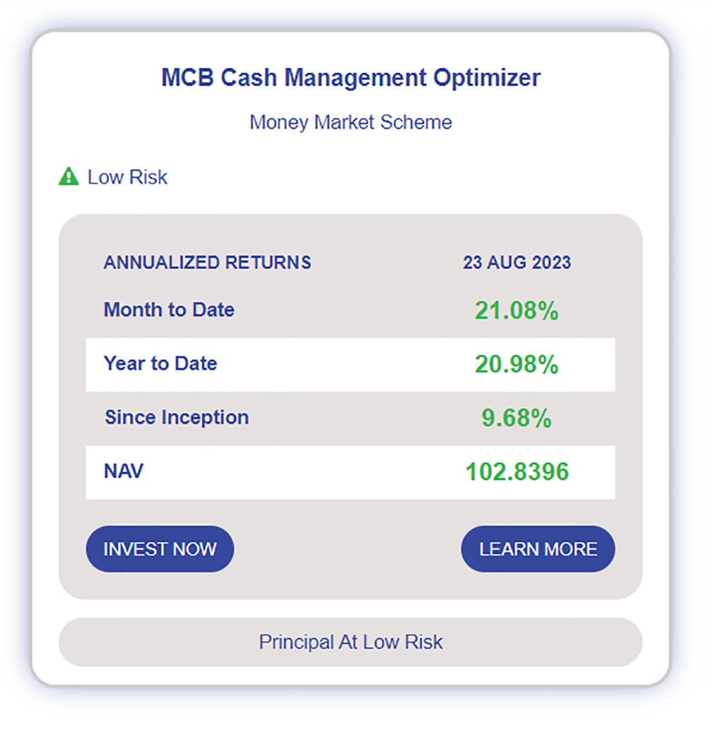 MCB Live Invest – MCB Funds – Investments for Life